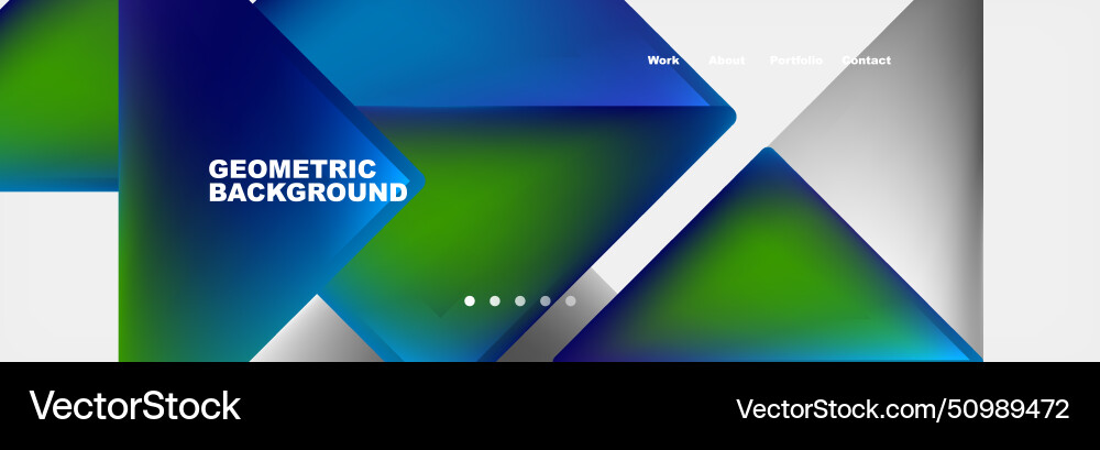 Azure triangles form a geometric pattern Vector Image