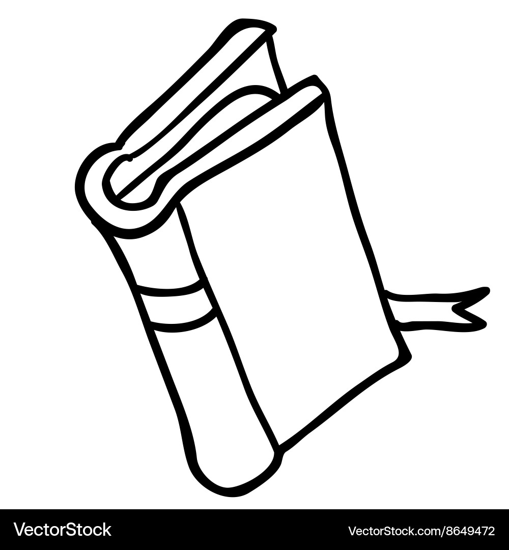 Black and white book Royalty Free Vector Image