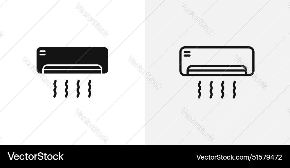 Icon of an air conditioner representing cooling Vector Image