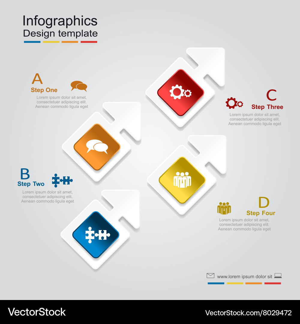 Infographic report template Royalty Free Vector Image