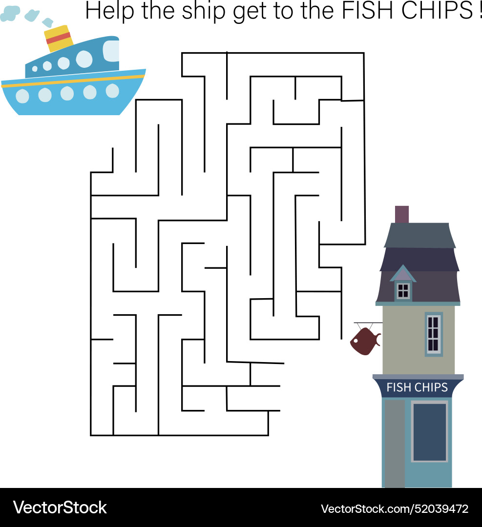 Labyrinth funny educational mind game for Vector Image