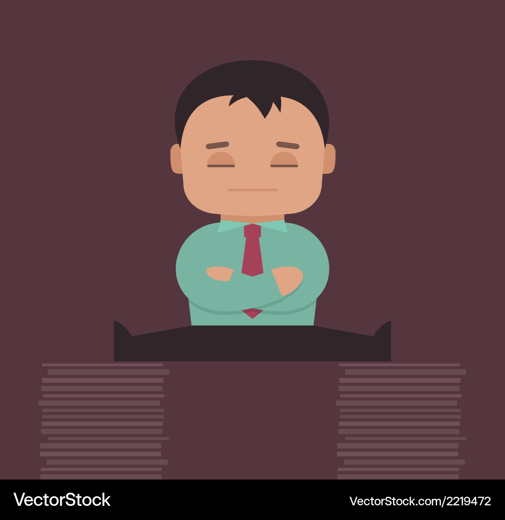 Paperwork under control Royalty Free Vector Image
