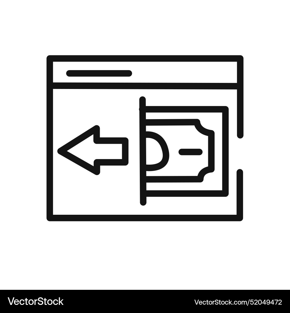 Payment method icon linear graphics sign Vector Image