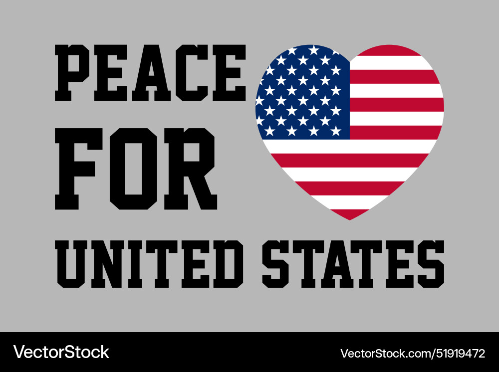 Peace for united states Royalty Free Vector Image