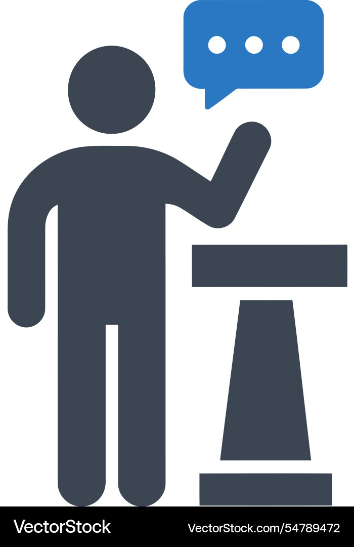 Öffentliches Sprechen Icon Lizenzfreies Vektorbild