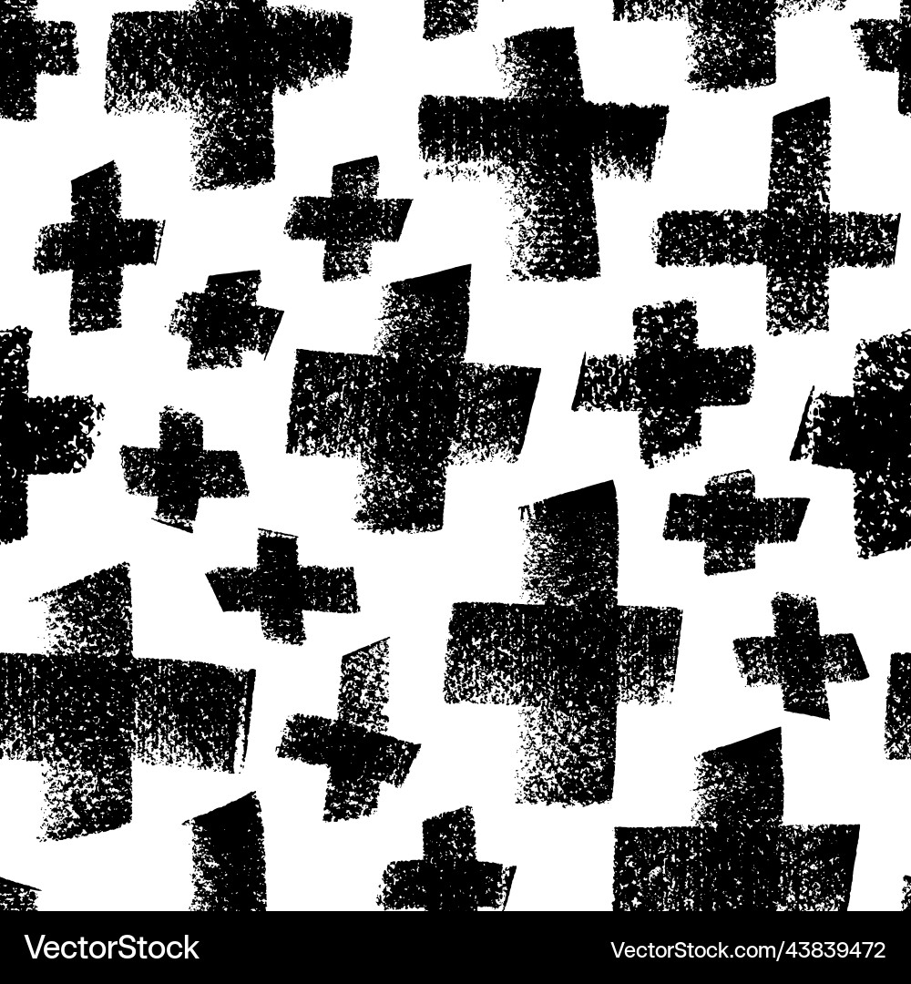 Seamless pattern with crosses of different sizes Vector Image