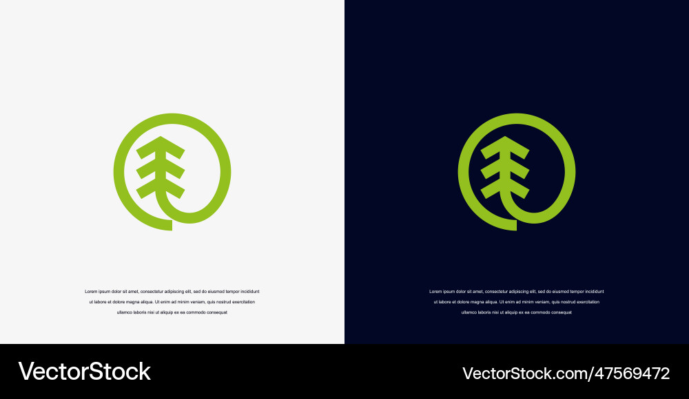 Simple tree logo design Royalty Free Vector Image