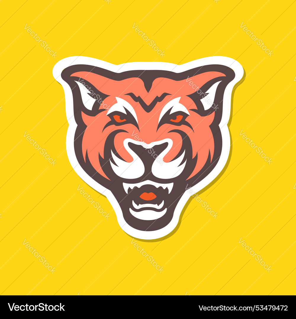 Tiger portrait roar beast wildlife carnivore Vector Image