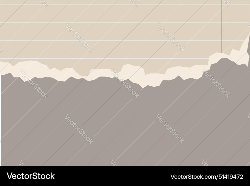 Torn sheet on transparent background beige ripped Vector Image