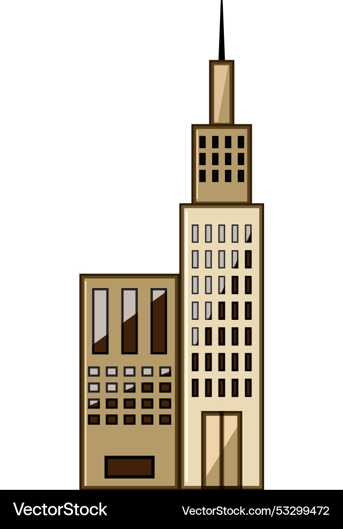 Urban skyscraper cartoon Royalty Free Vector Image