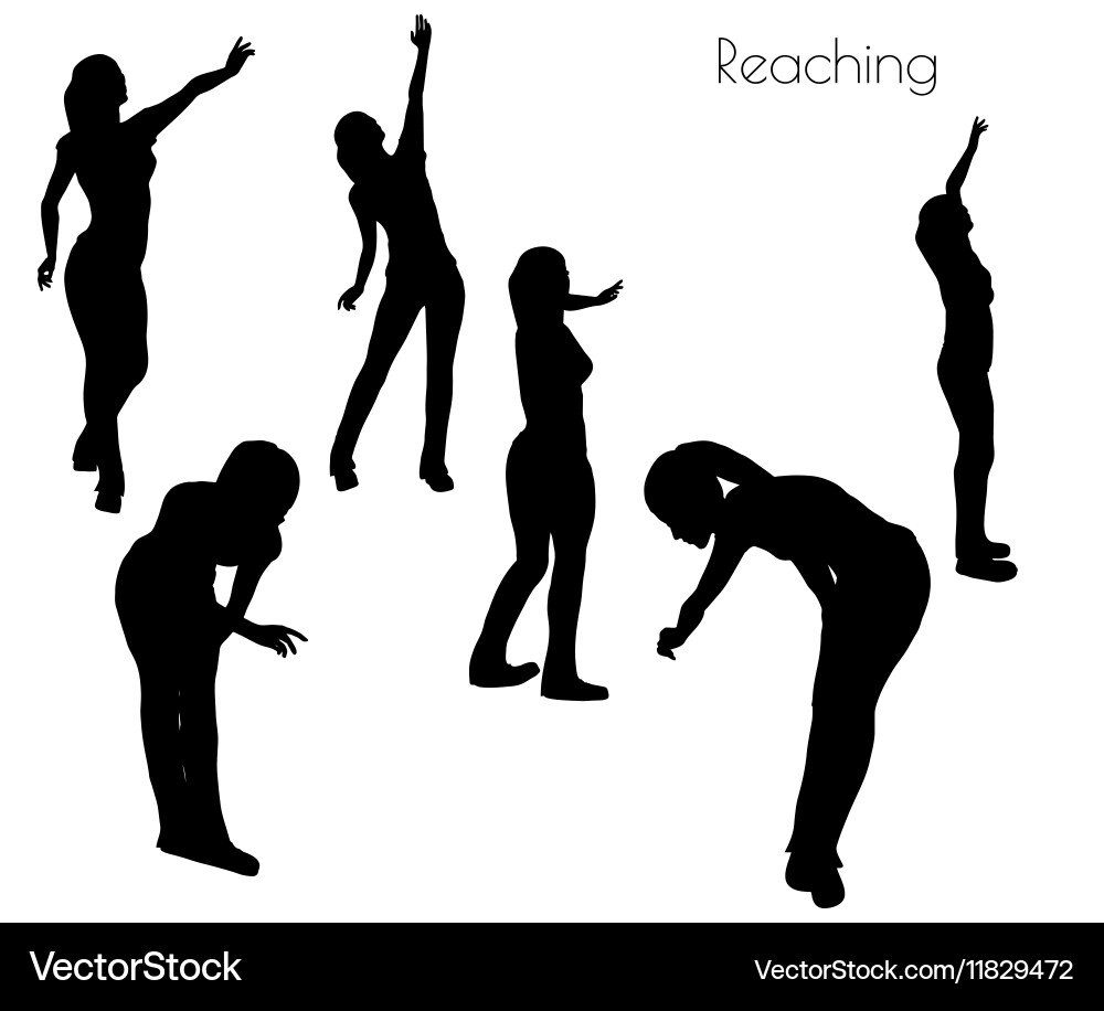 Woman in Dynamic Reach Royalty Free Vector Image