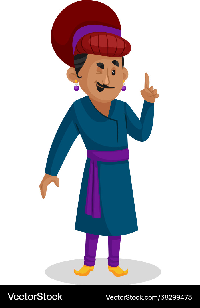 Birbal cartoon character Royalty Free Vector Image