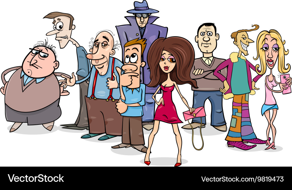 Cartoon people group Royalty Free Vector Image