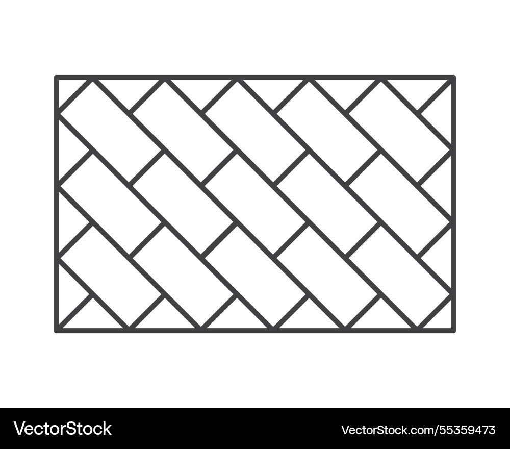 Floor tiles outline icon isolated on white Vector Image