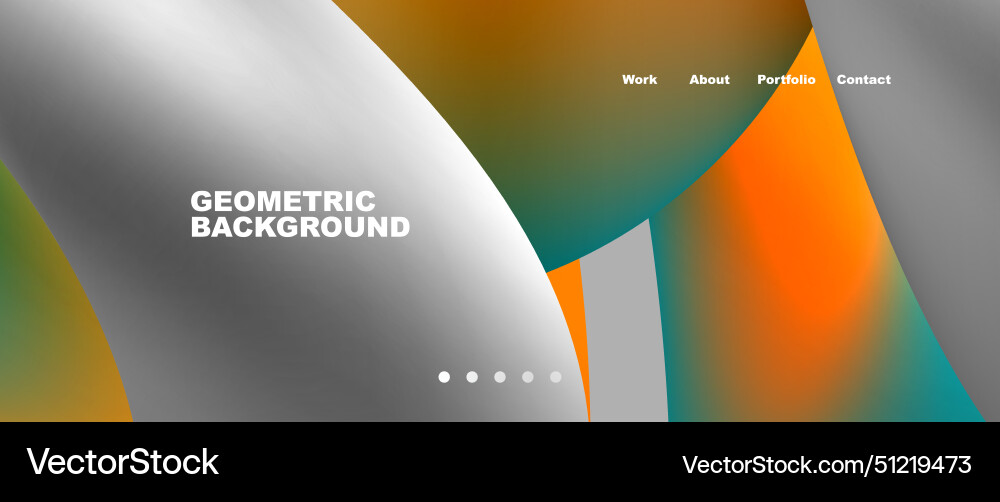 Geometric background with gray orange and green Vector Image