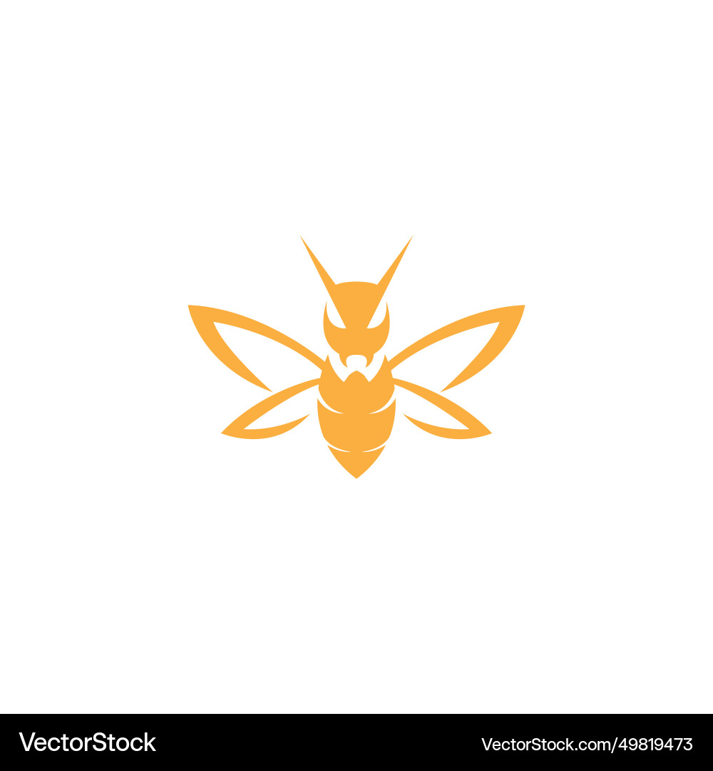 Honey bee insect logo design Royalty Free Vector Image