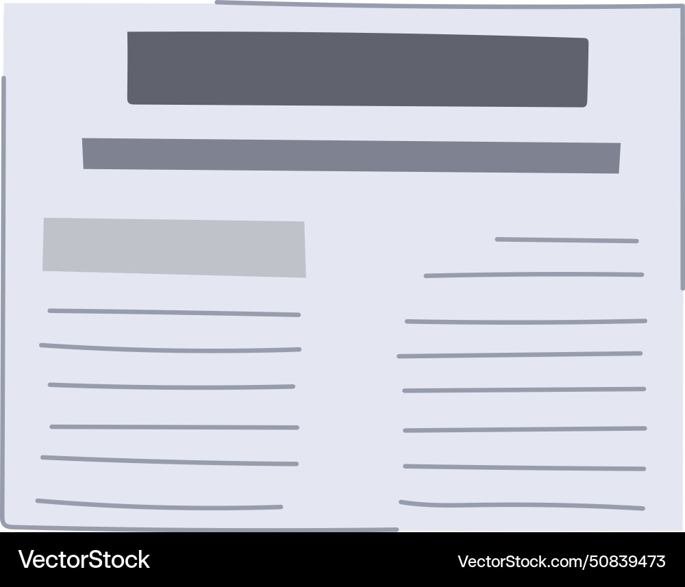 Mockup financial newspaper cartoon Royalty Free Vector Image