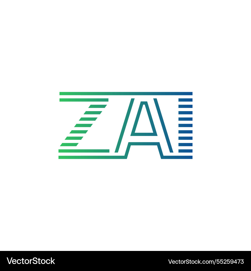 Modern zai logo design letter minimalist Vector Image