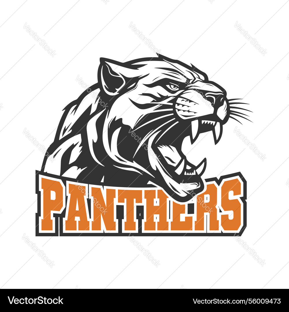 Panthers clip art design mascot Royalty Free Vector Image