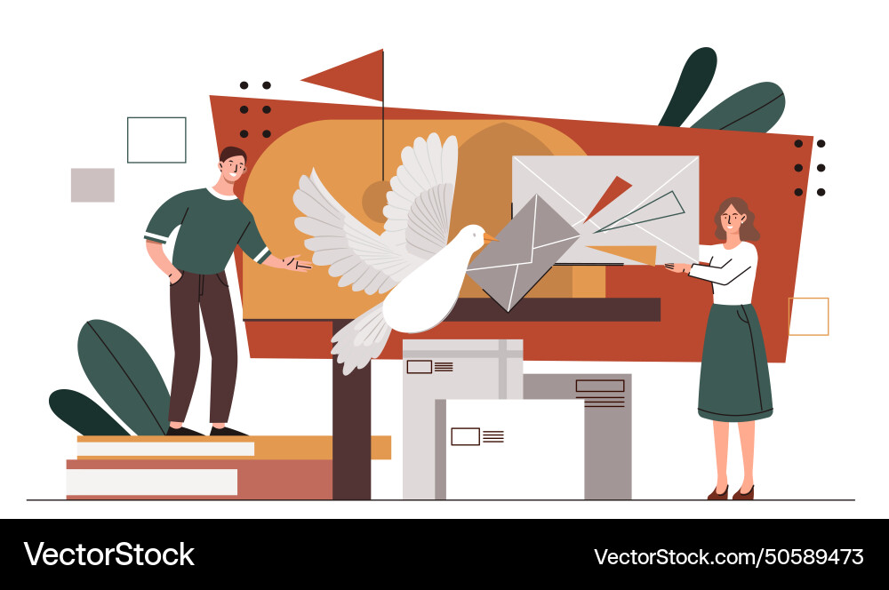 Postal service concept Royalty Free Vector Image