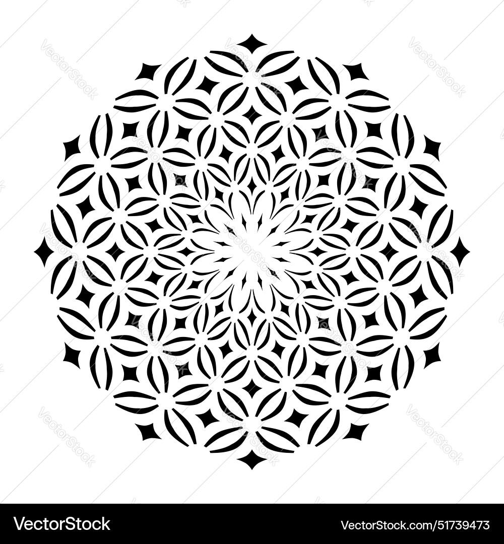 Radial pattern mandala Royalty Free Vector Image