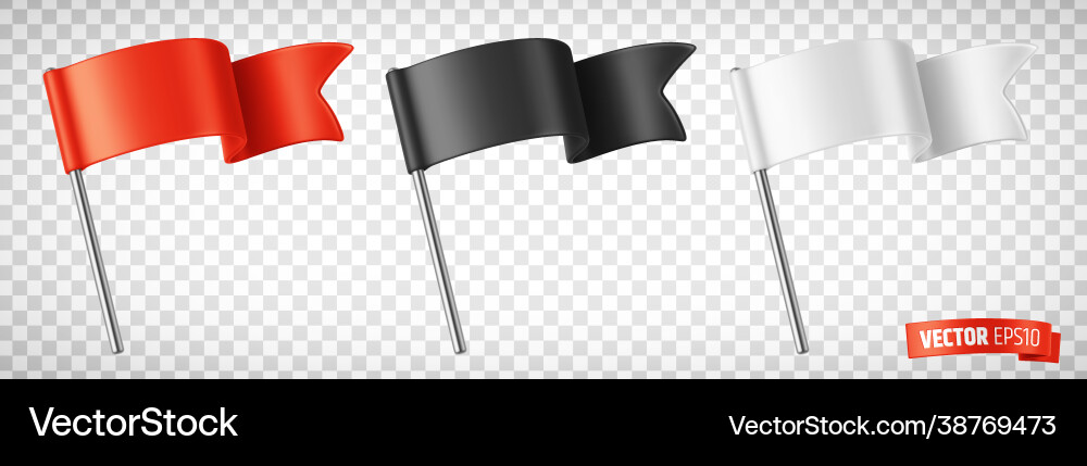 Realistic flags Royalty Free Vector Image - VectorStock