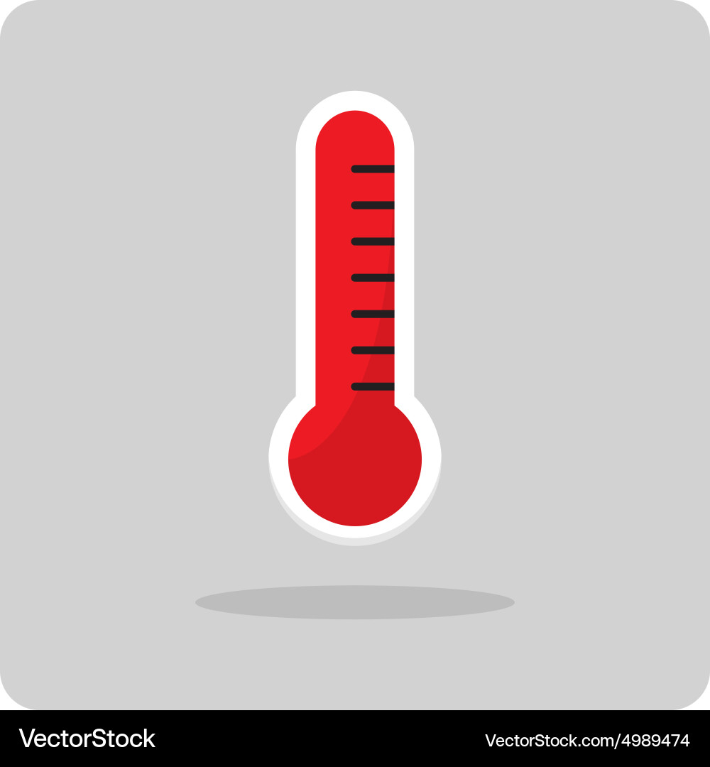 Flat icon thermometer Royalty Free Vector Image