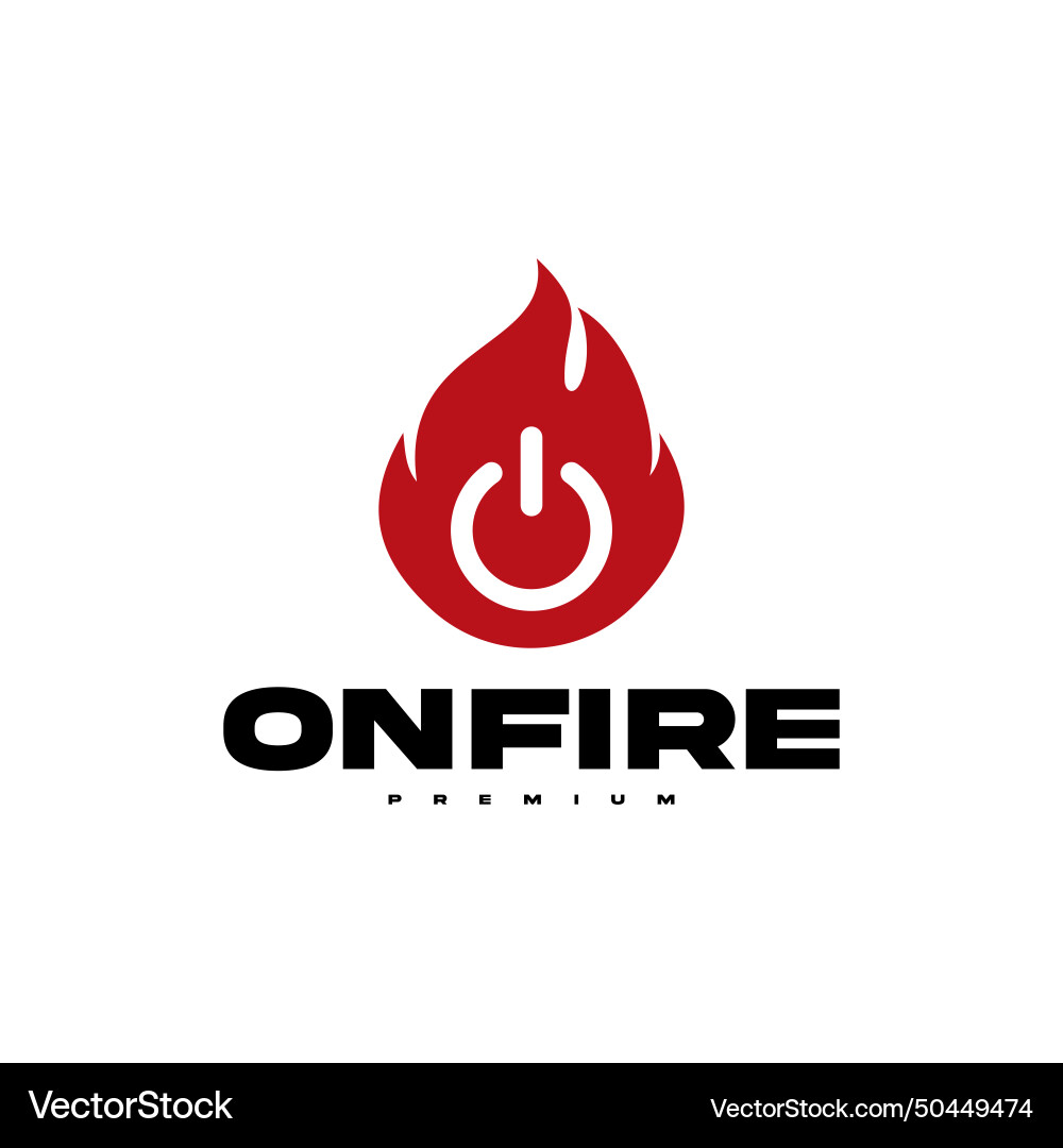 On fire flame logo Royalty Free Vector Image - VectorStock