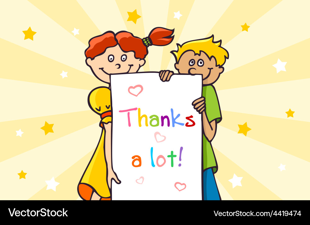 Thank you card Royalty Free Vector Image - VectorStock