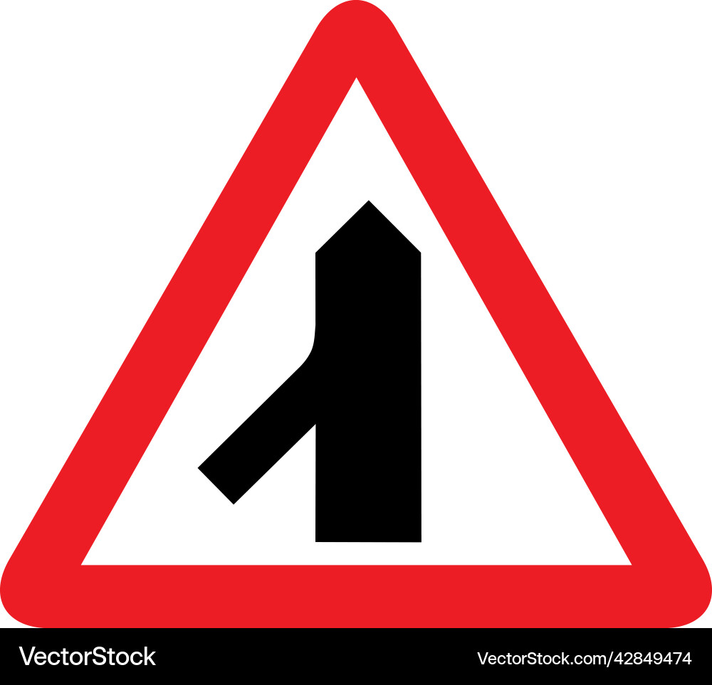 Traffic merges Royalty Free Vector Image - VectorStock