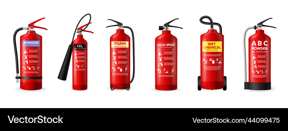 Fire extinguisher type dry fighting powder Vector Image