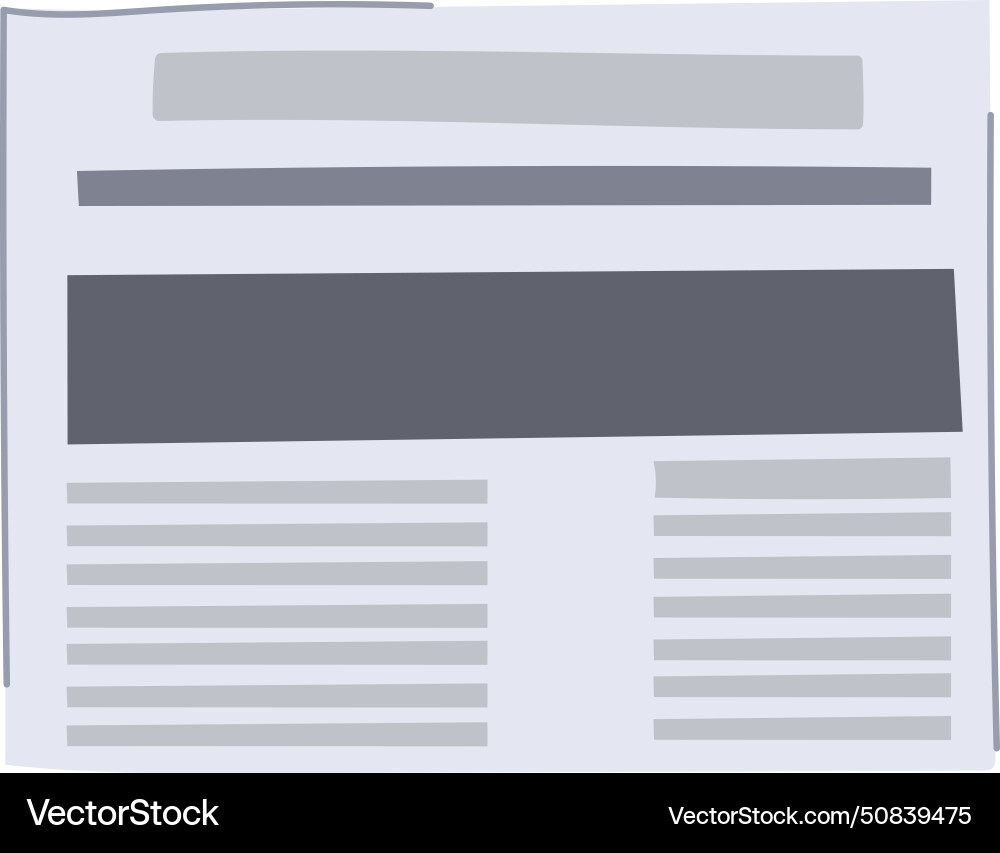 Layout financial newspaper cartoon Royalty Free Vector Image