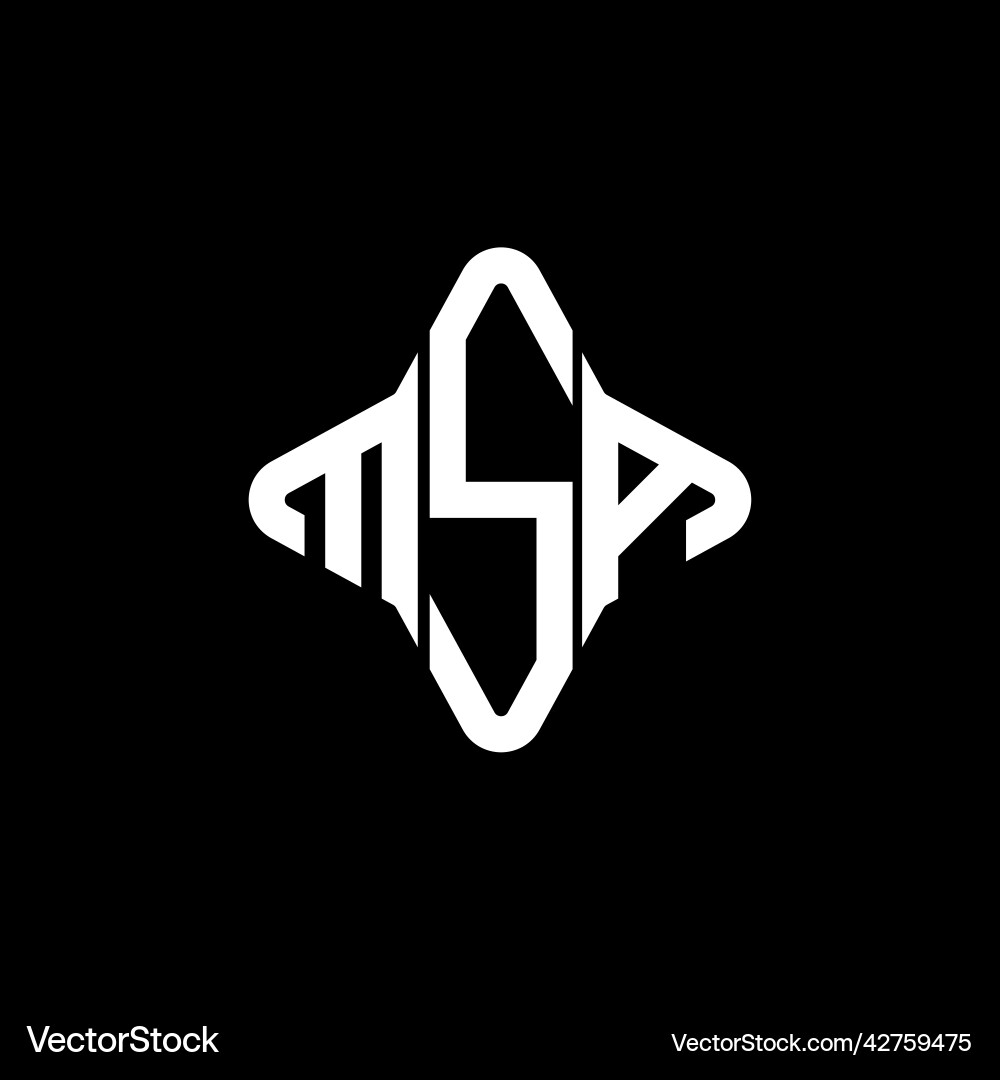 Msa letter logo creative design with graphic Vector Image