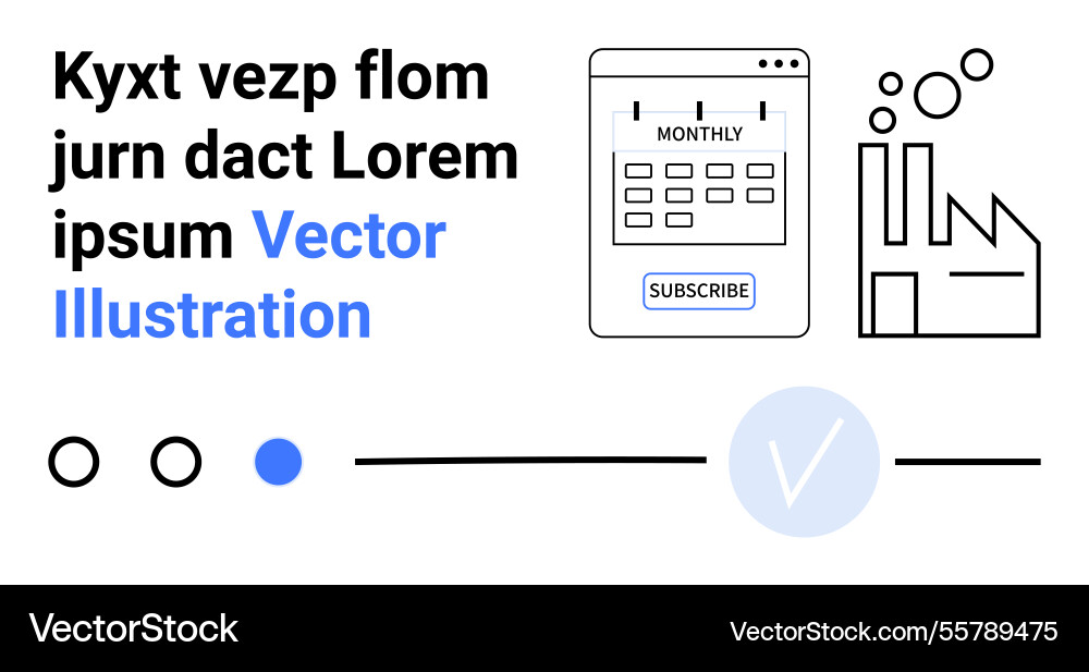 Subscription interface with monthly calendar Vector Image