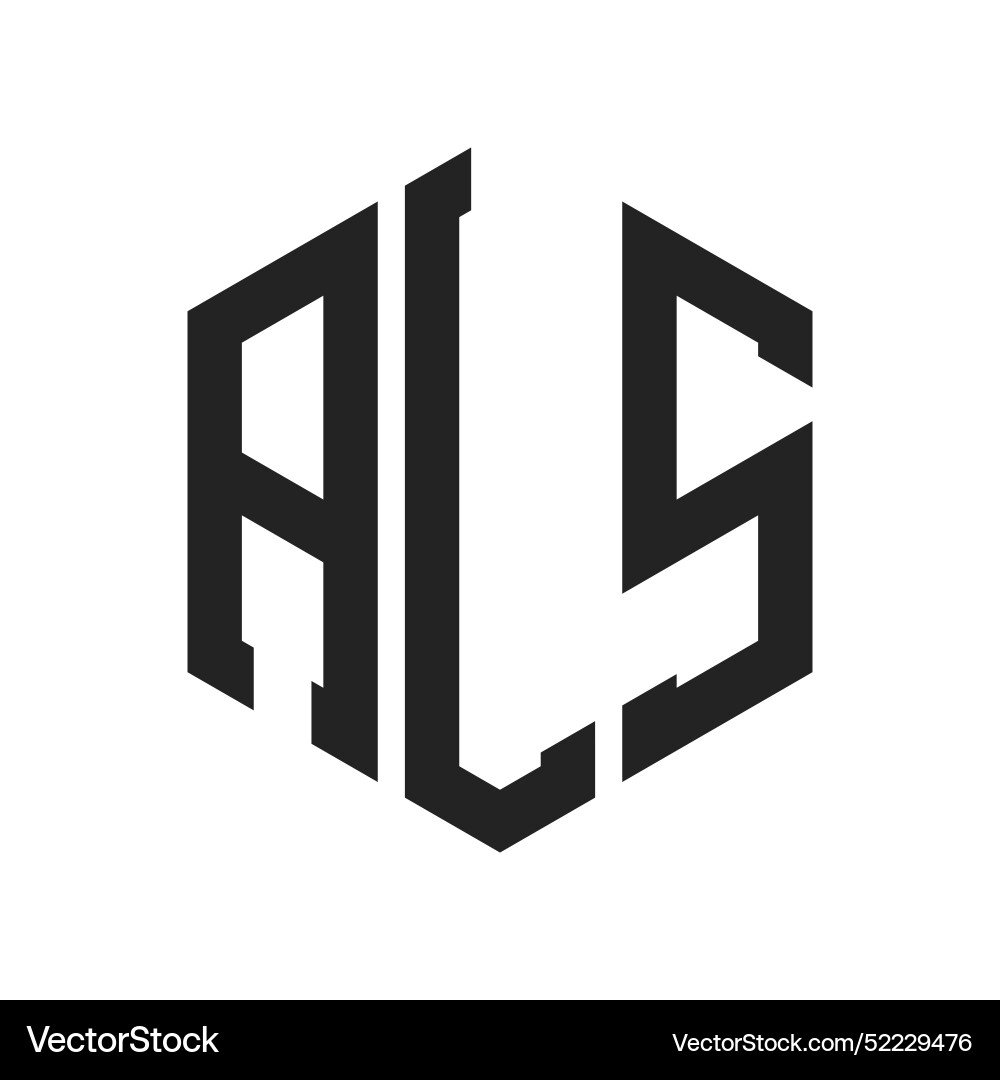Als logo design initial letter monogram Royalty Free Vector