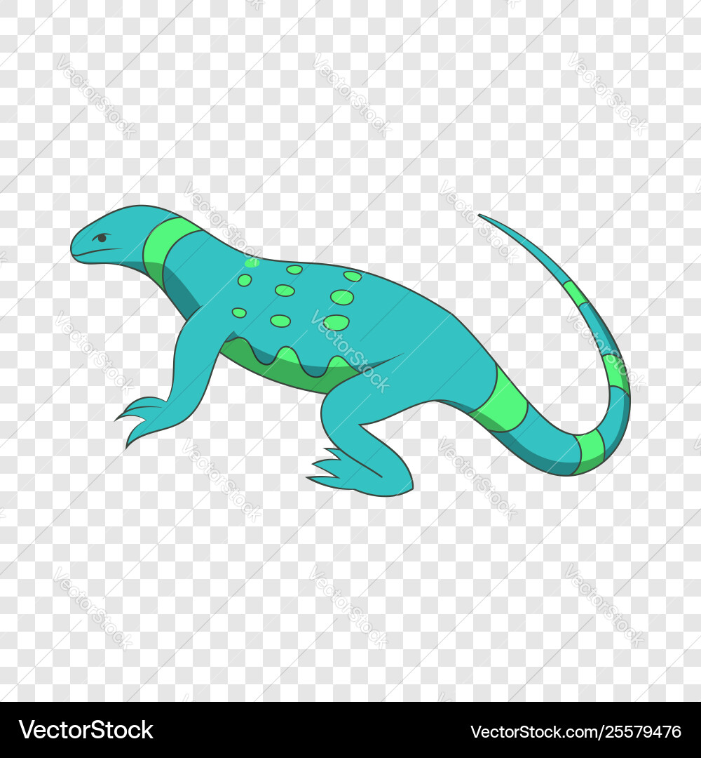 Blue lizard icon cartoon style Royalty Free Vector Image
