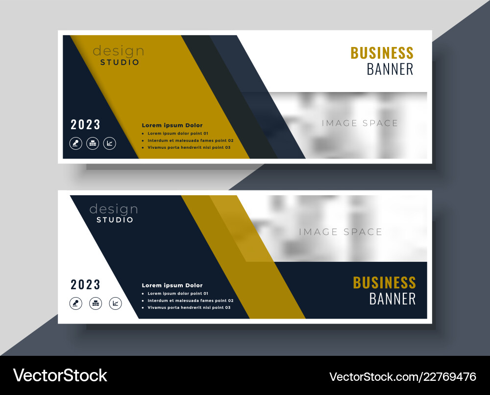 Business presentation banner design in geometric Vector Image