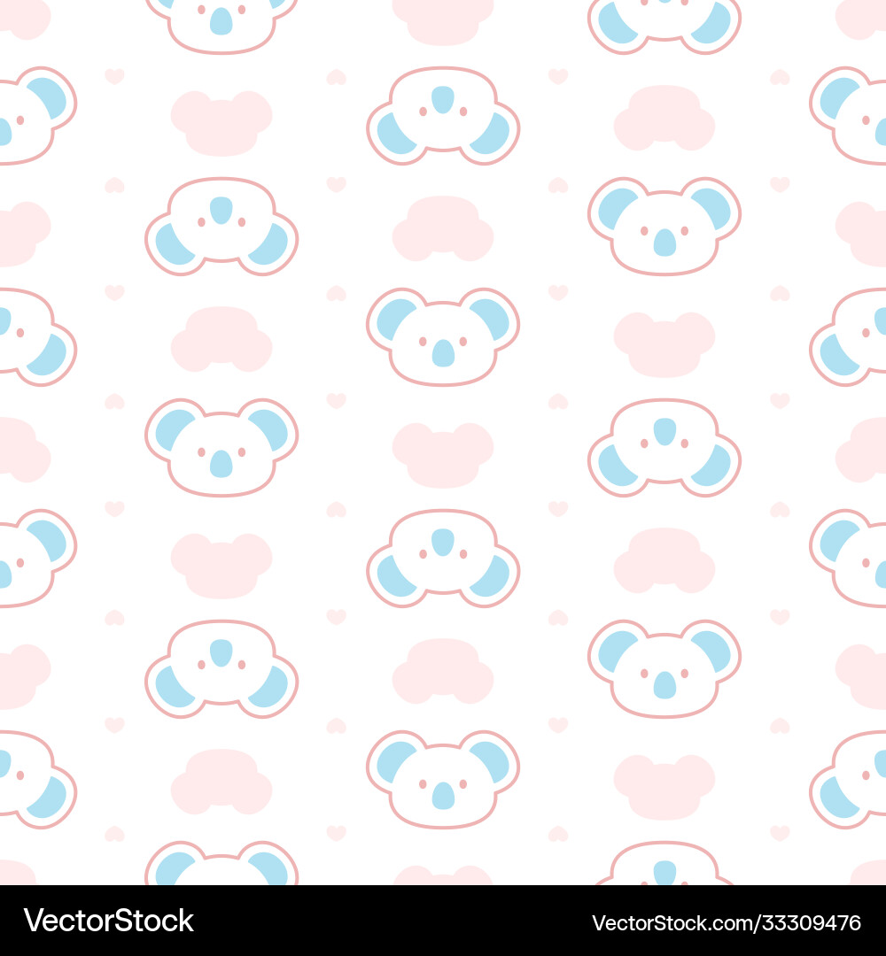 Cute koala seamless pattern background Royalty Free Vector