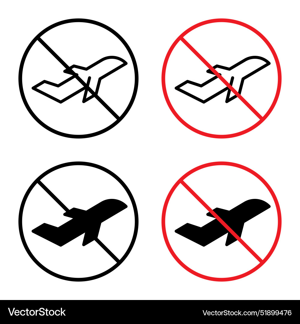 Dont fly sign offers a clear warning Royalty Free Vector