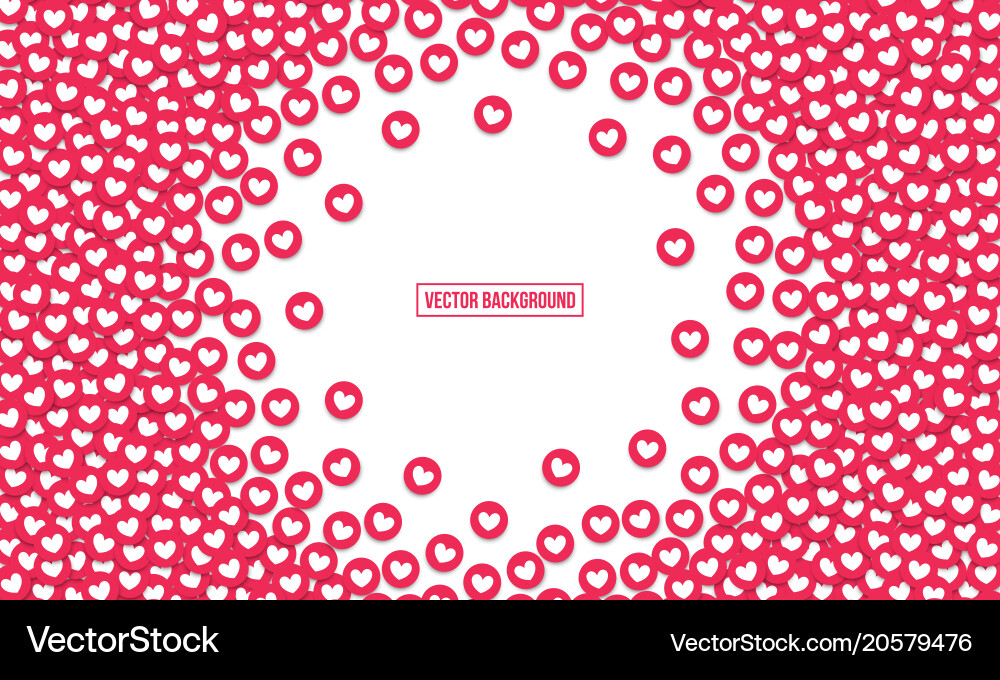Heart like icons background Royalty Free Vector Image