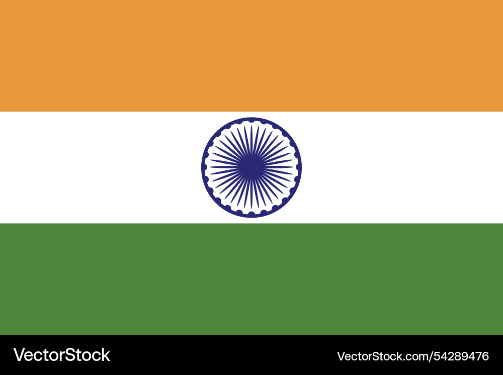 India flag - high quality design Royalty Free Vector Image