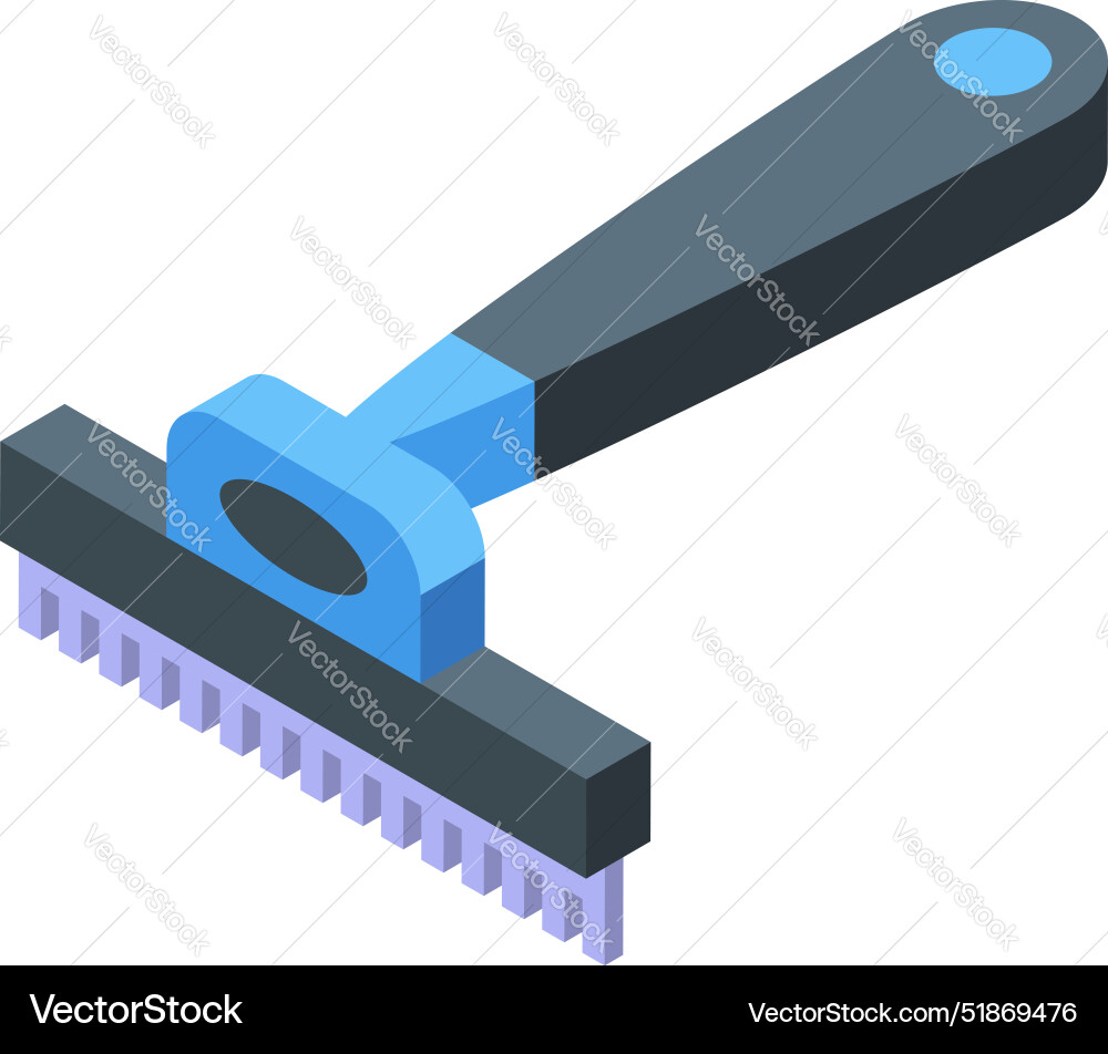 Pet comb is lying on table in grooming salon Vector Image