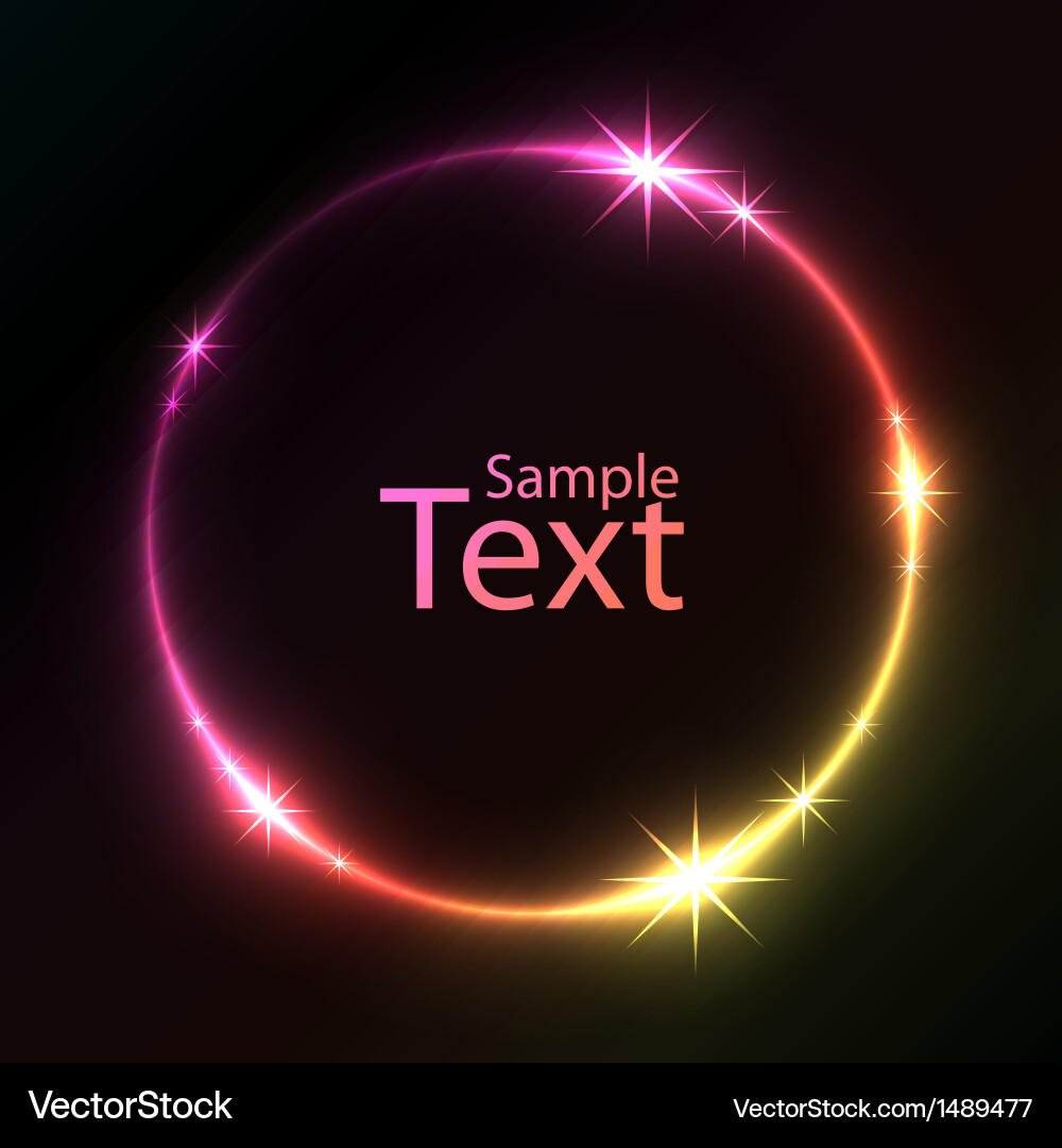 Abstract colorful glowing circle background Vector Image