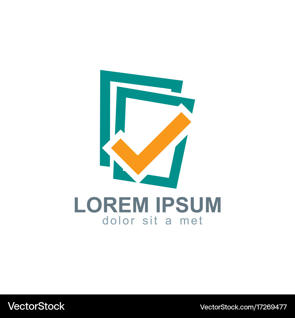 Check list data logo Royalty Free Vector Image