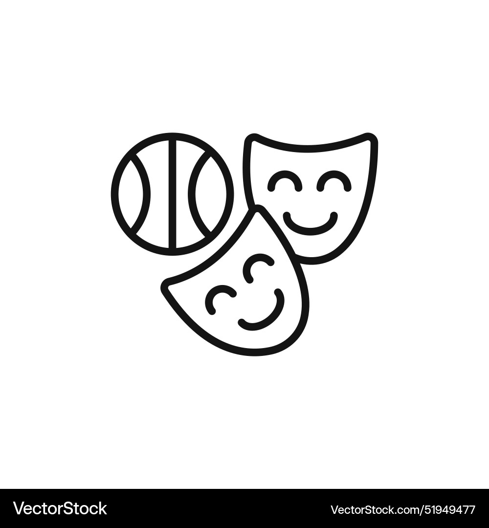 Extracurricular activities logo sign outline Vector Image