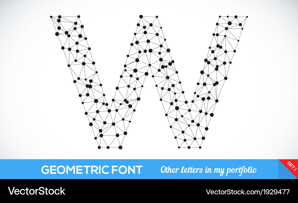 Geometric type font Royalty Free Vector Image - VectorStock