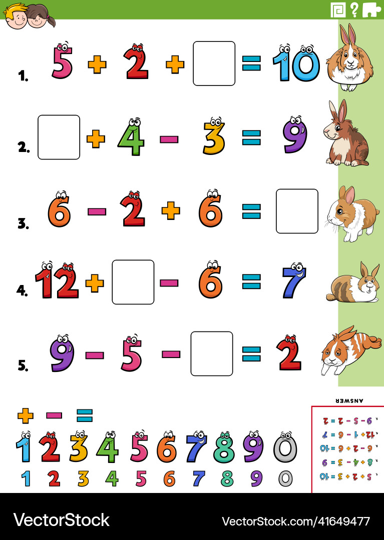 Mathematische Berechnung Bildungsaufgabe für Kinder