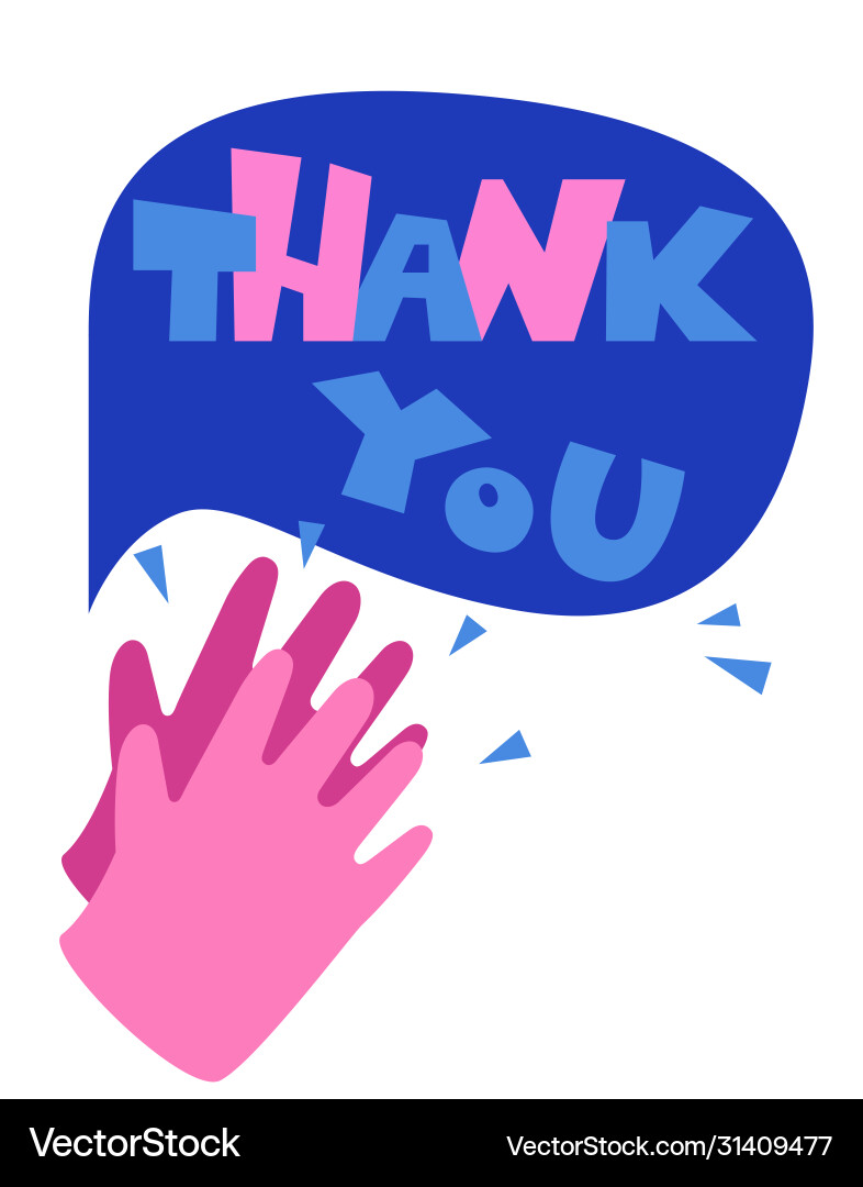 Thank You Clapping Hands - Appreciation Royalty Free Vector