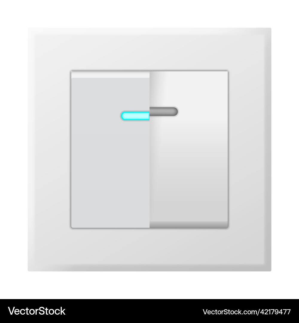 Wall switch power electrical electricity turn off Vector Image