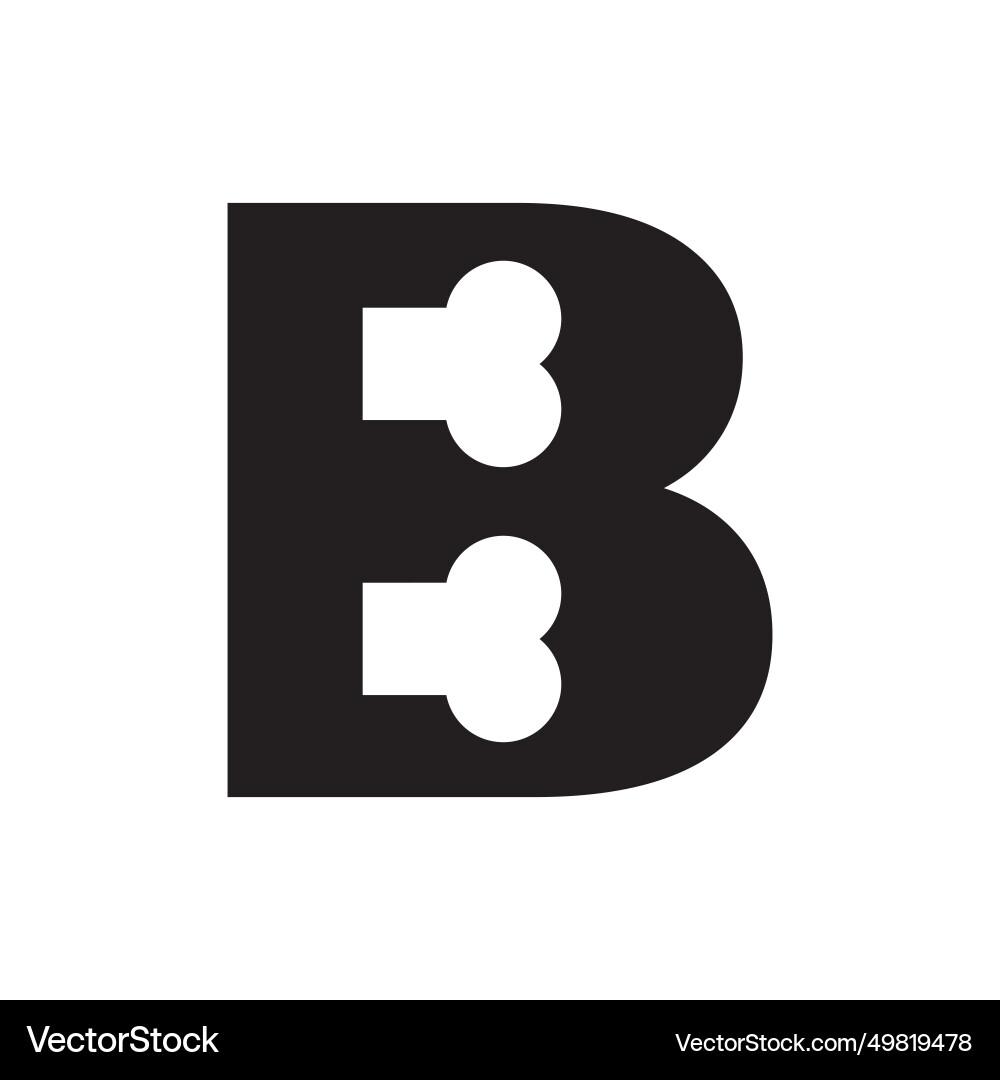 Alphabet Knochen Icon Logo Design Lizenzfreies Vektorbild